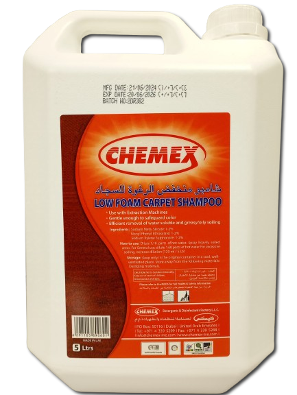 Chemex Low Foam Carpet Shampoo 5 Ltr – CHEMEX Myhome