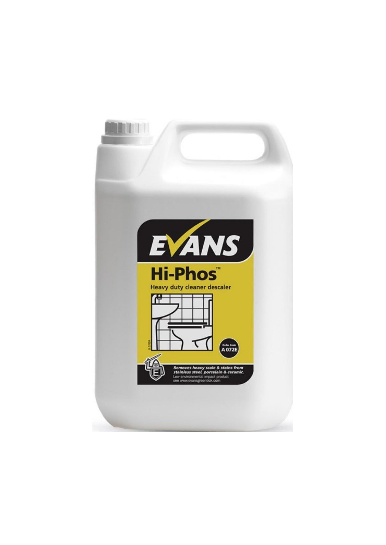 Hi-Phos - Heavy Duty Washroom and Toilet Cleaner and Descaler 5 Ltr ...