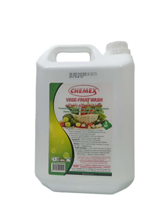 CHEMEX VEGETABLE & FRUIT WASH 5 Ltr – CHEMEX Myhome