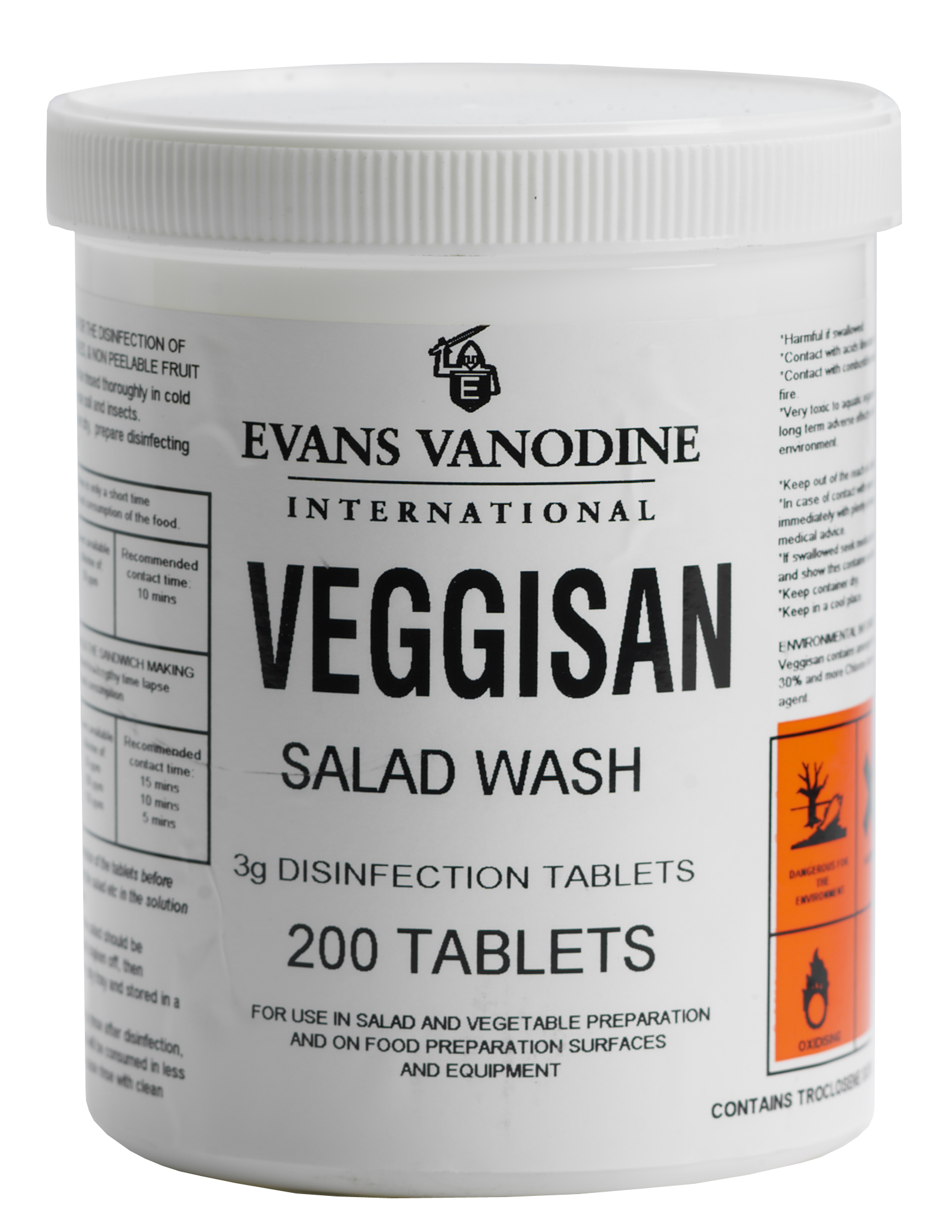 Evans Veggisan Salad wash 200 Tablets – CHEMEX Myhome
