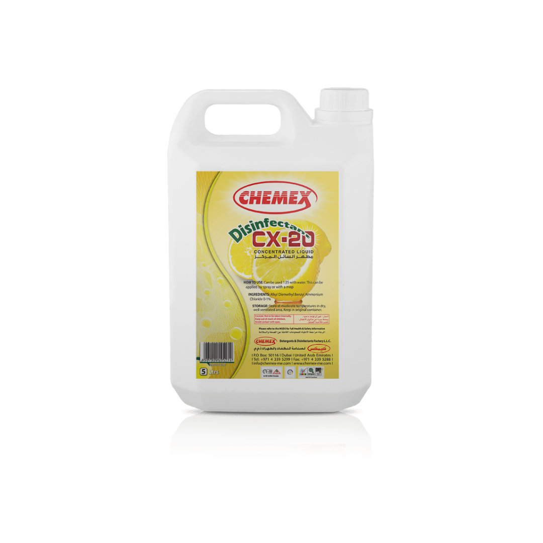 Chemex CX - 20 Disinfectant Cleaner - 5 Ltr – CHEMEX Myhome